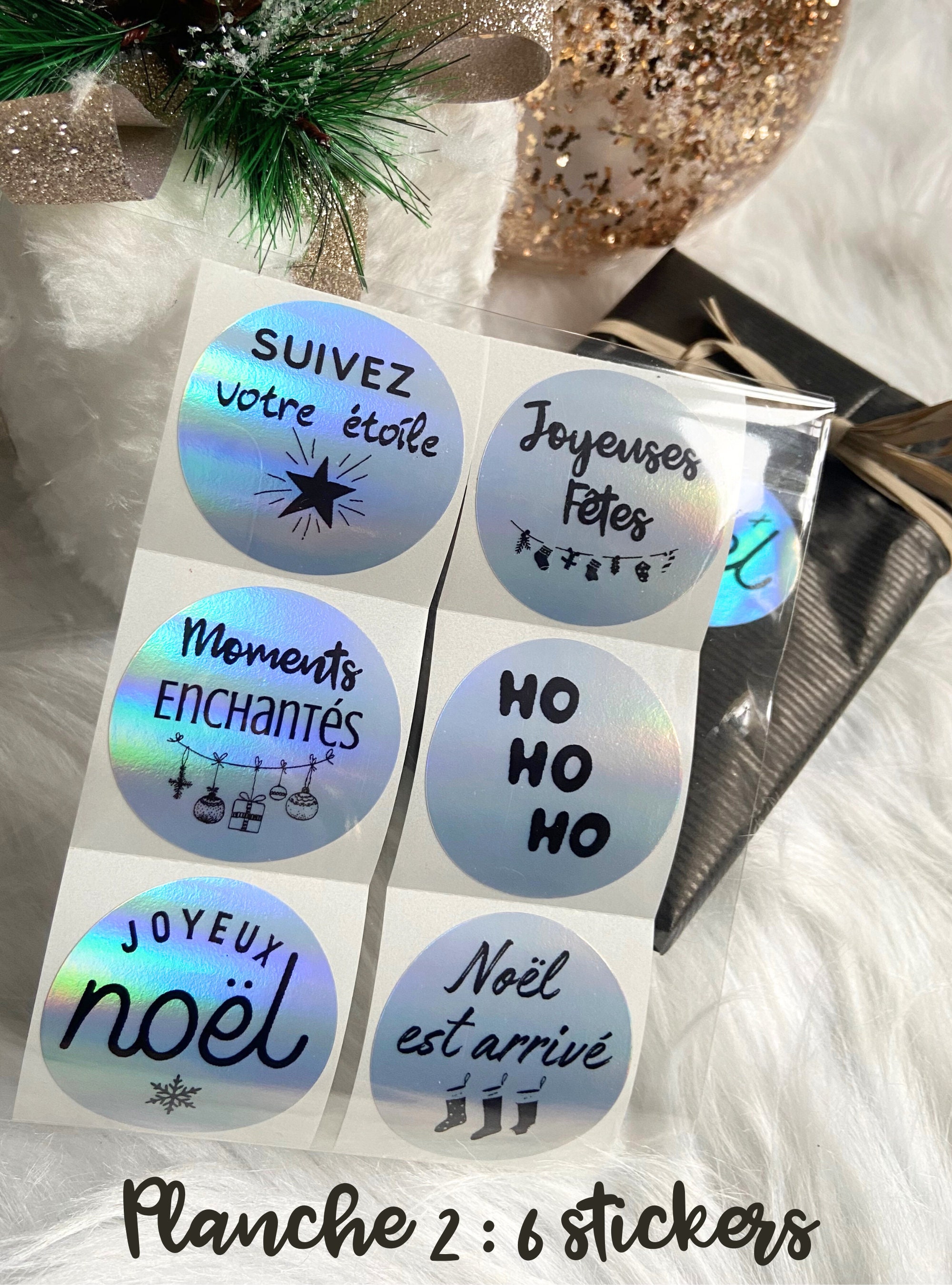 Christmas Stickers, Christmas Message Stickers, Natural & Frosty ...