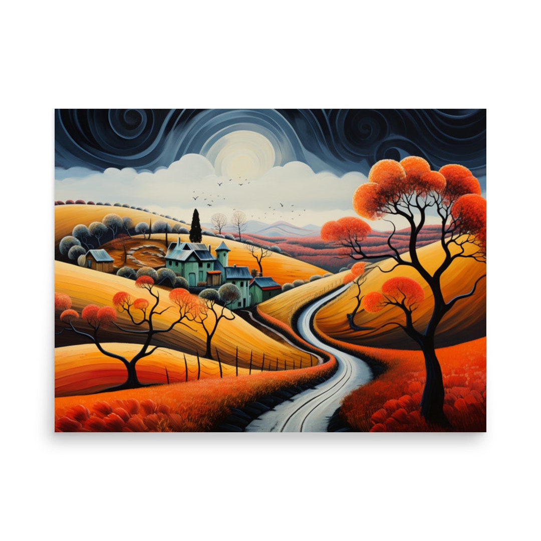 Country Roads Poster 18 X 24 V2, Country Roads, Art Print, Wall Art ...