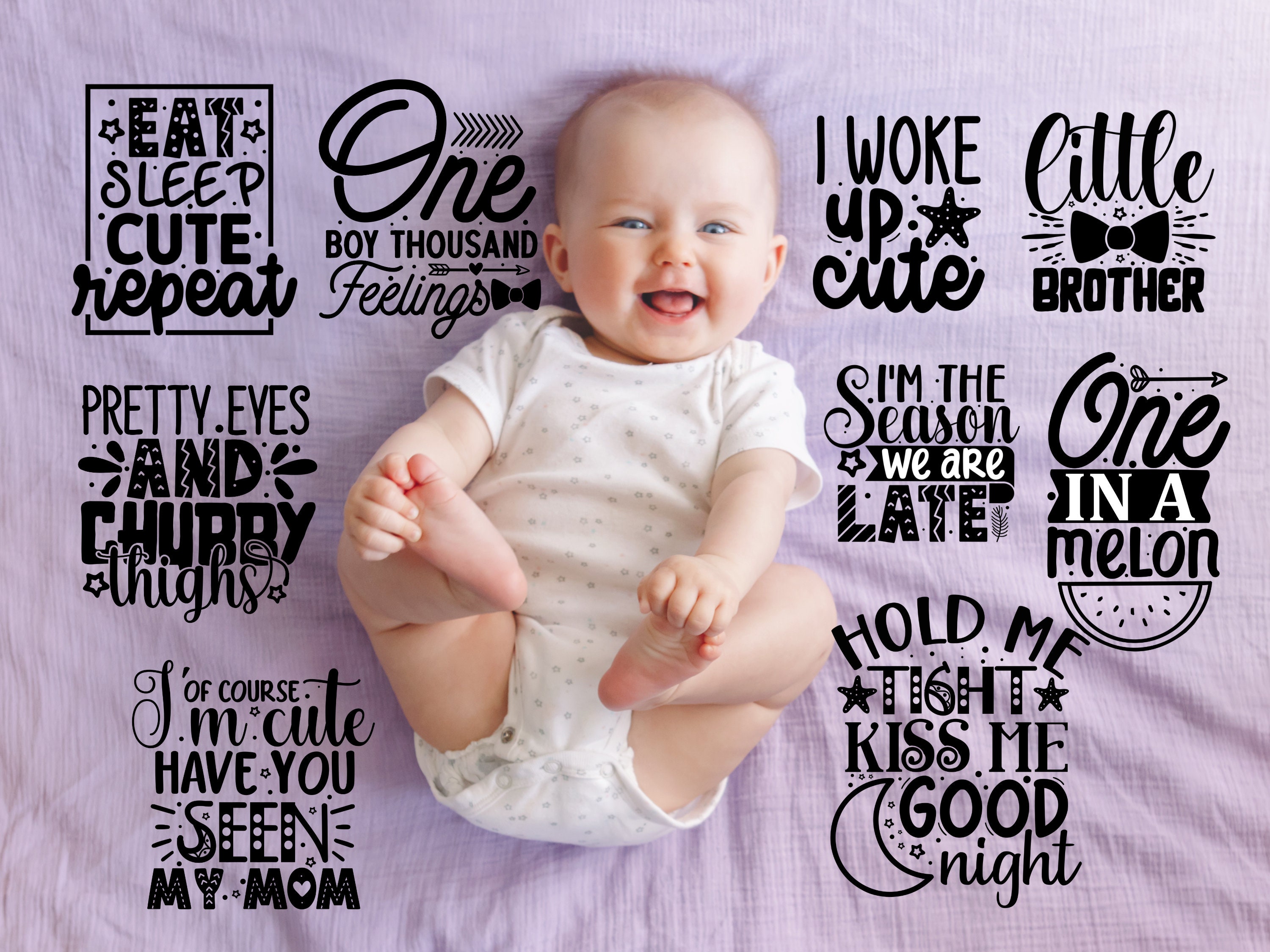 33 Baby SVG Bundle, Baby Onesie SVG, Funny Baby Svg, Baby Newborn Svg ...