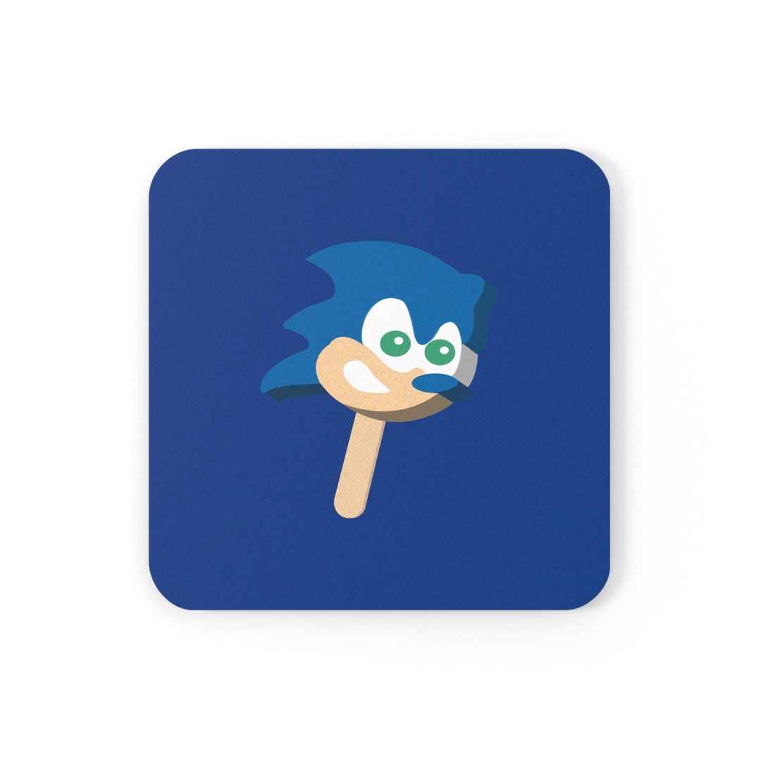 Sonic the Hedgehog Ice Cream Bar Cork Coaster - Etsy