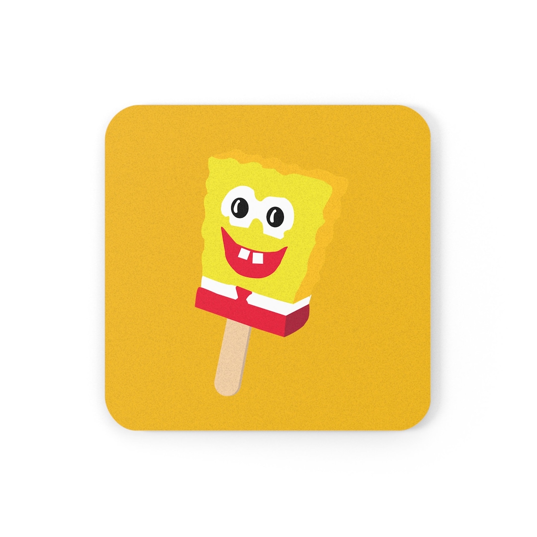 Spongebob Square Pants Art Cork Back Coaster - Etsy