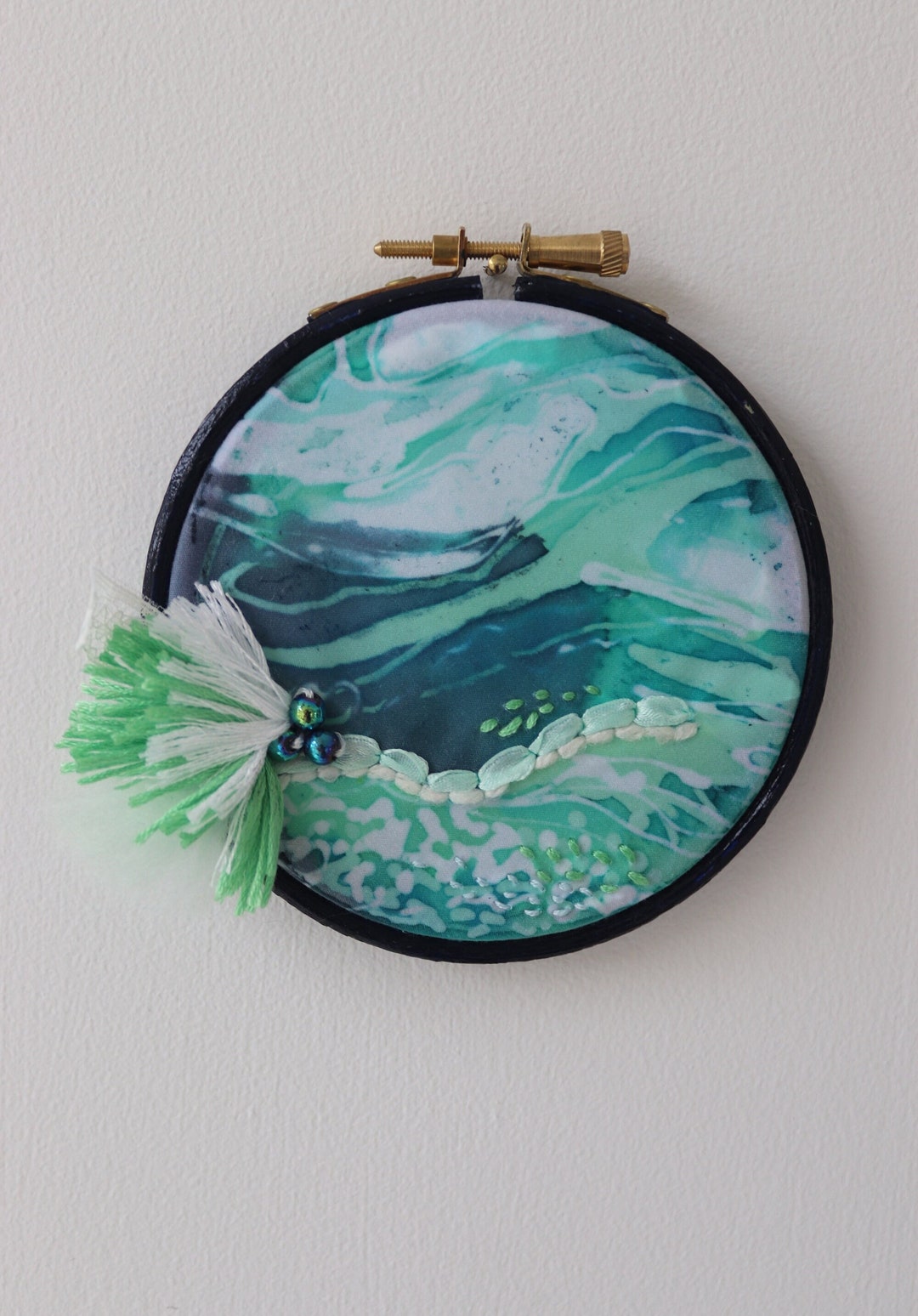 Salt Spray- Handmade Original Embroidery Art, Abstract Embroidery ...