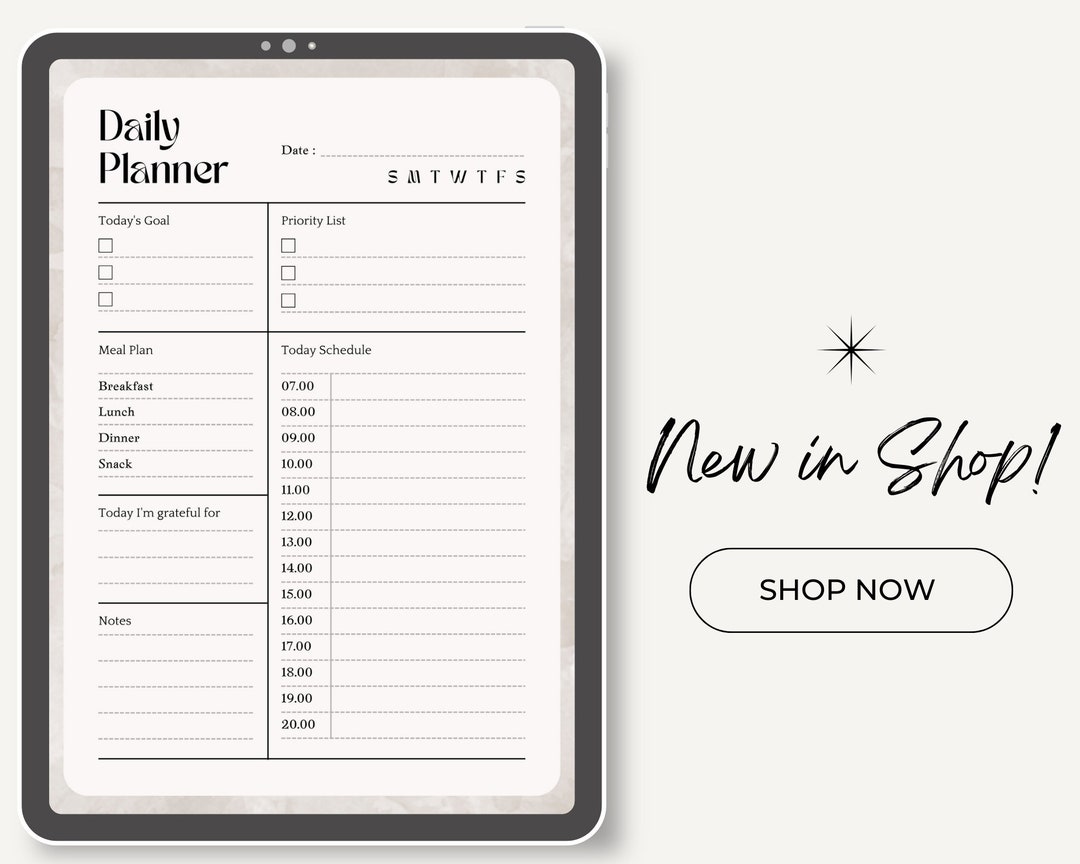 Printable Daily Planner, Daily to Do List, Productivity Planner, Daily ...