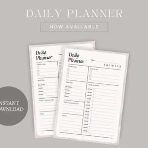 Printable Daily Planner, Daily to Do List, Productivity Planner, Daily ...