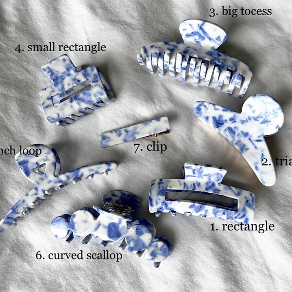 Blue Hair Clip - Etsy