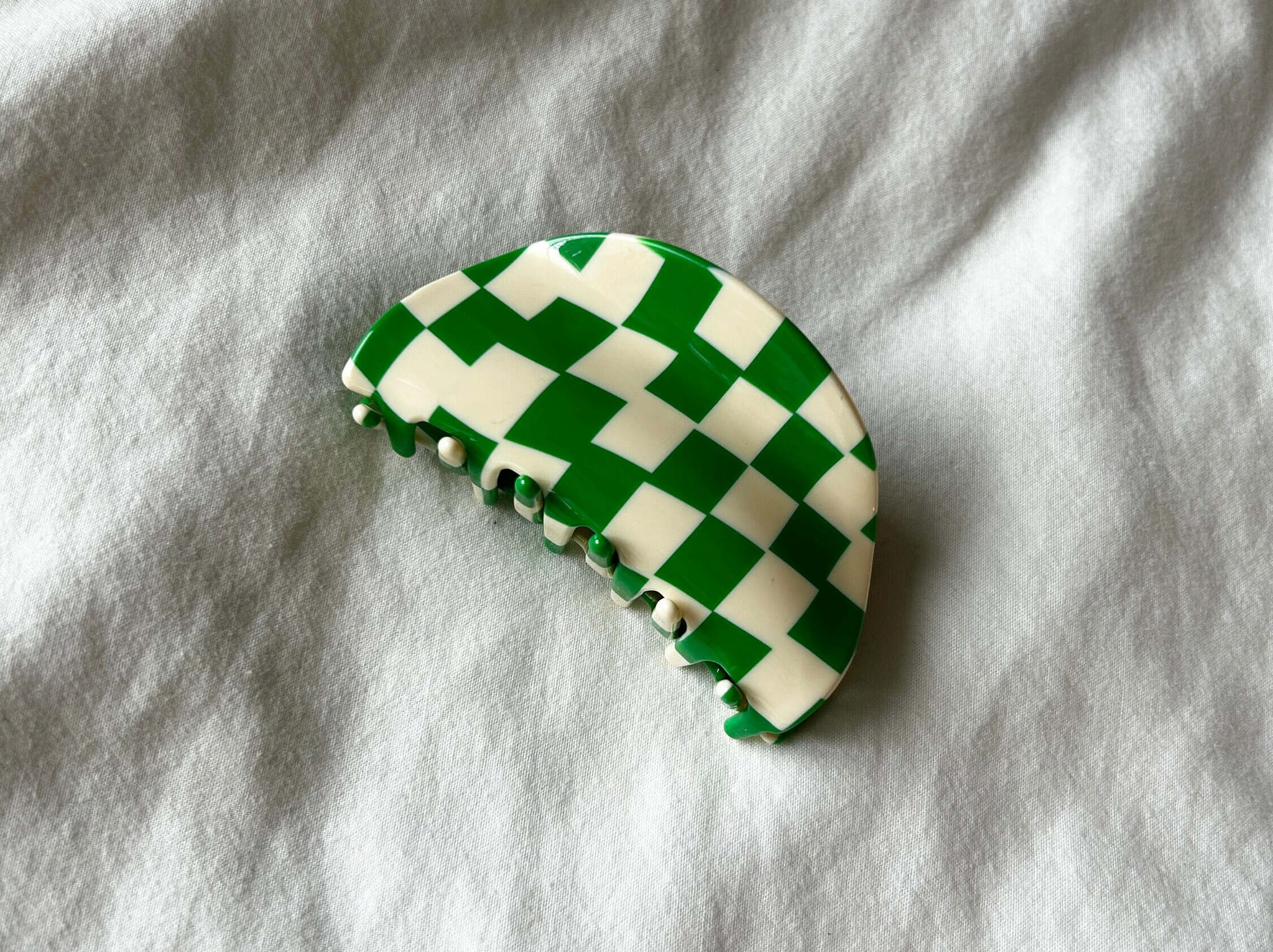7 Colors Checkerboard Oval Hair Claw Clip, Sturdy Hair Clip - Etsy