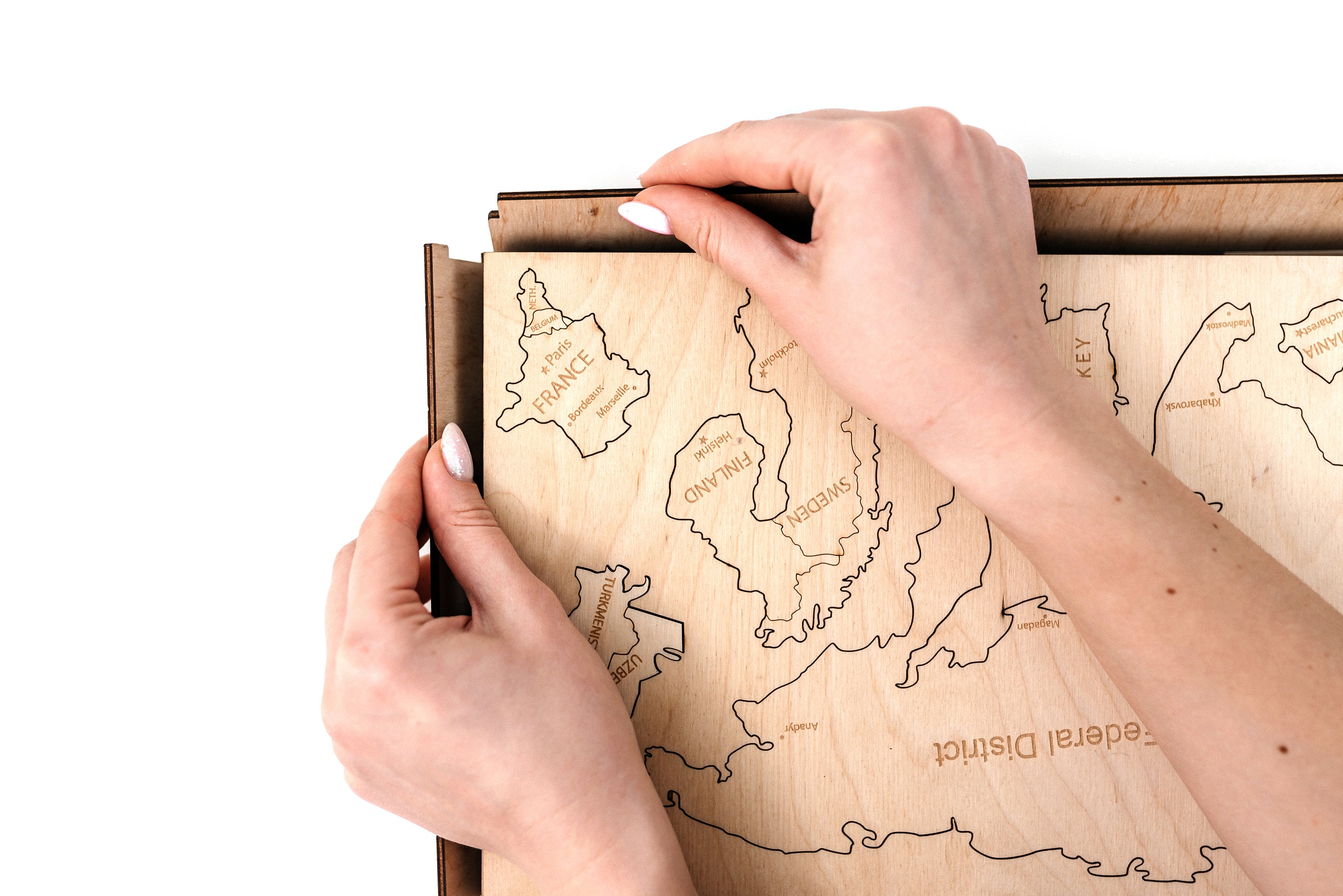Natural 3D Wood World Map, Wood Map for Wall, Wooden Wall Map, Large ...
