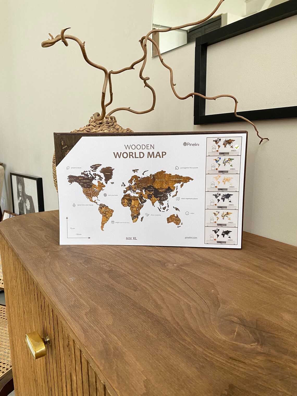 Natural 3D Wood World Map Wood Map for Wall Wooden Wall Map - Etsy Canada