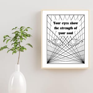 Motivational Quotes, Inspired by Eyes, Printable Wall Art, Digital ...