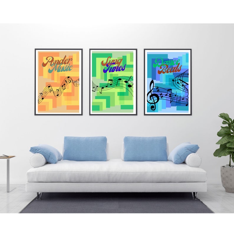 Musical Beats Printable Piece of Wall Art, Home Decor, Digital Download ...