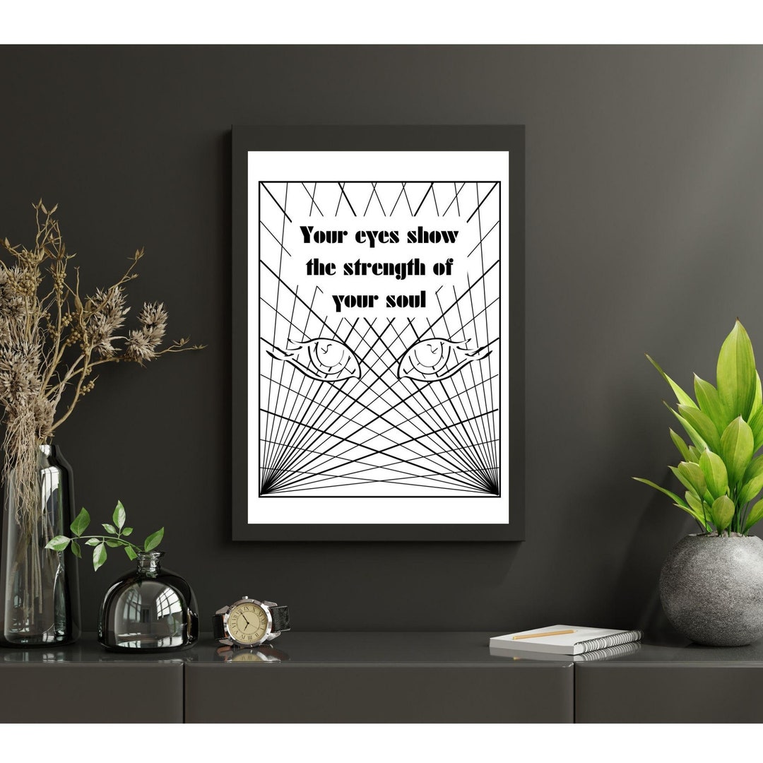 Motivational Quotes, Inspired by Eyes, Printable Wall Art, Digital ...