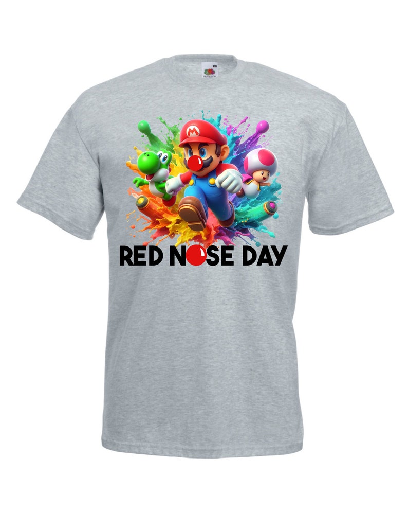 Super Mario Red Nose Day 2024 Comic Relief T-shirt Super Mario ...