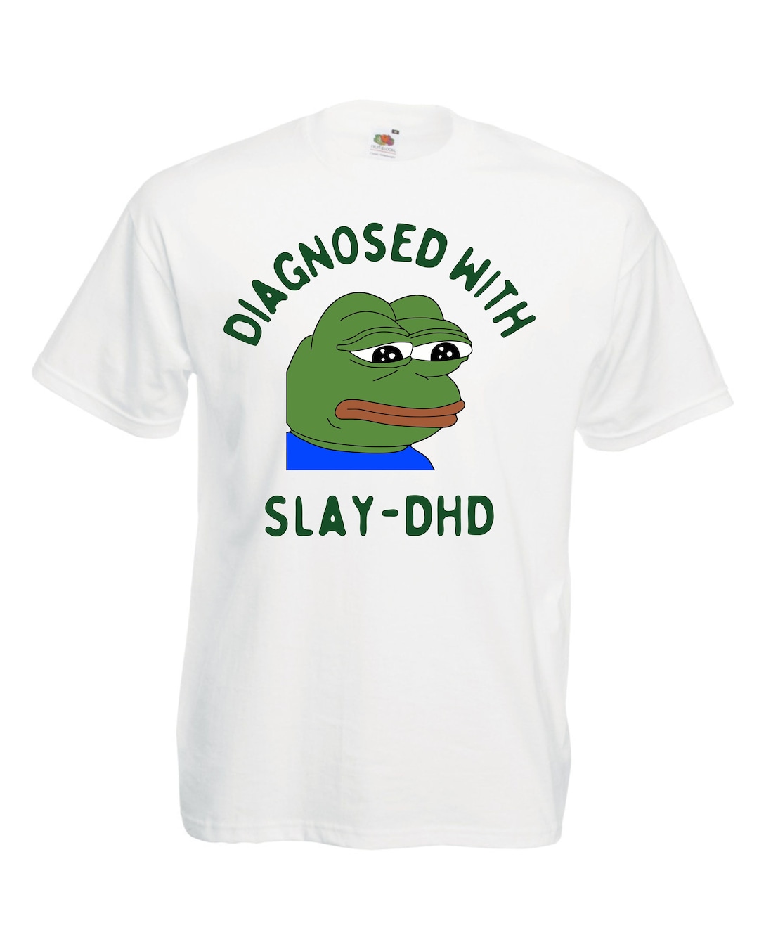 Diagnosed With Slay- Dhd Funny Meme Frog Unisex Adults Tee Top - Etsy