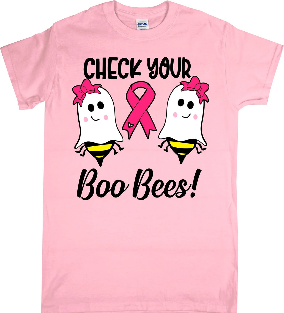 Check Your Boo Bees Breast Cancer Awareness Pink Ribbon in October 2025 Womens T-shirt #BC ...