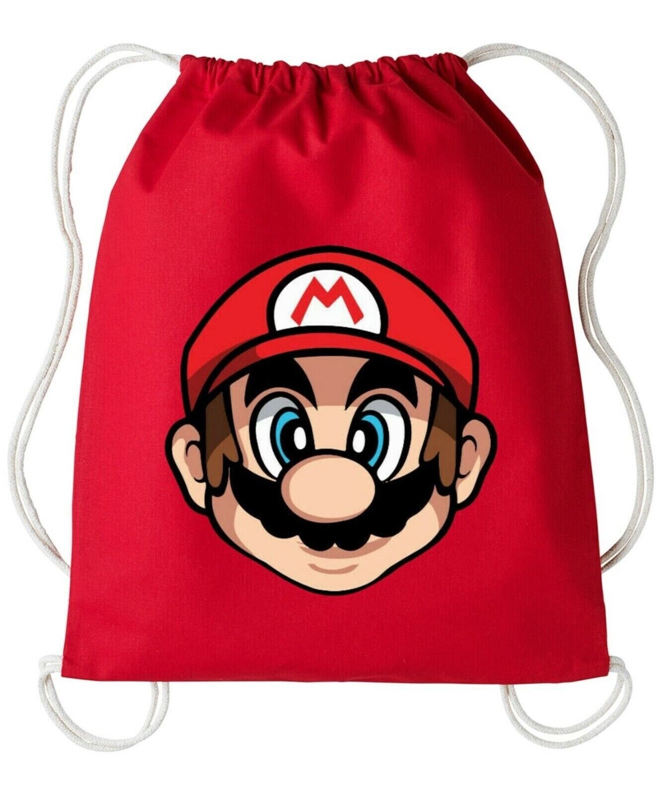 Super Mario Face Drawstring Bag Luigi Face School PE Kit - Etsy