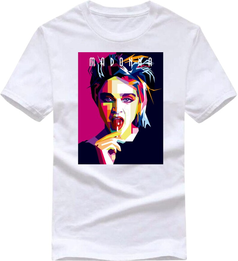 Madonna Pop Art T-shirt Music Retro 70s 80s 90s Singer Material Girl ...