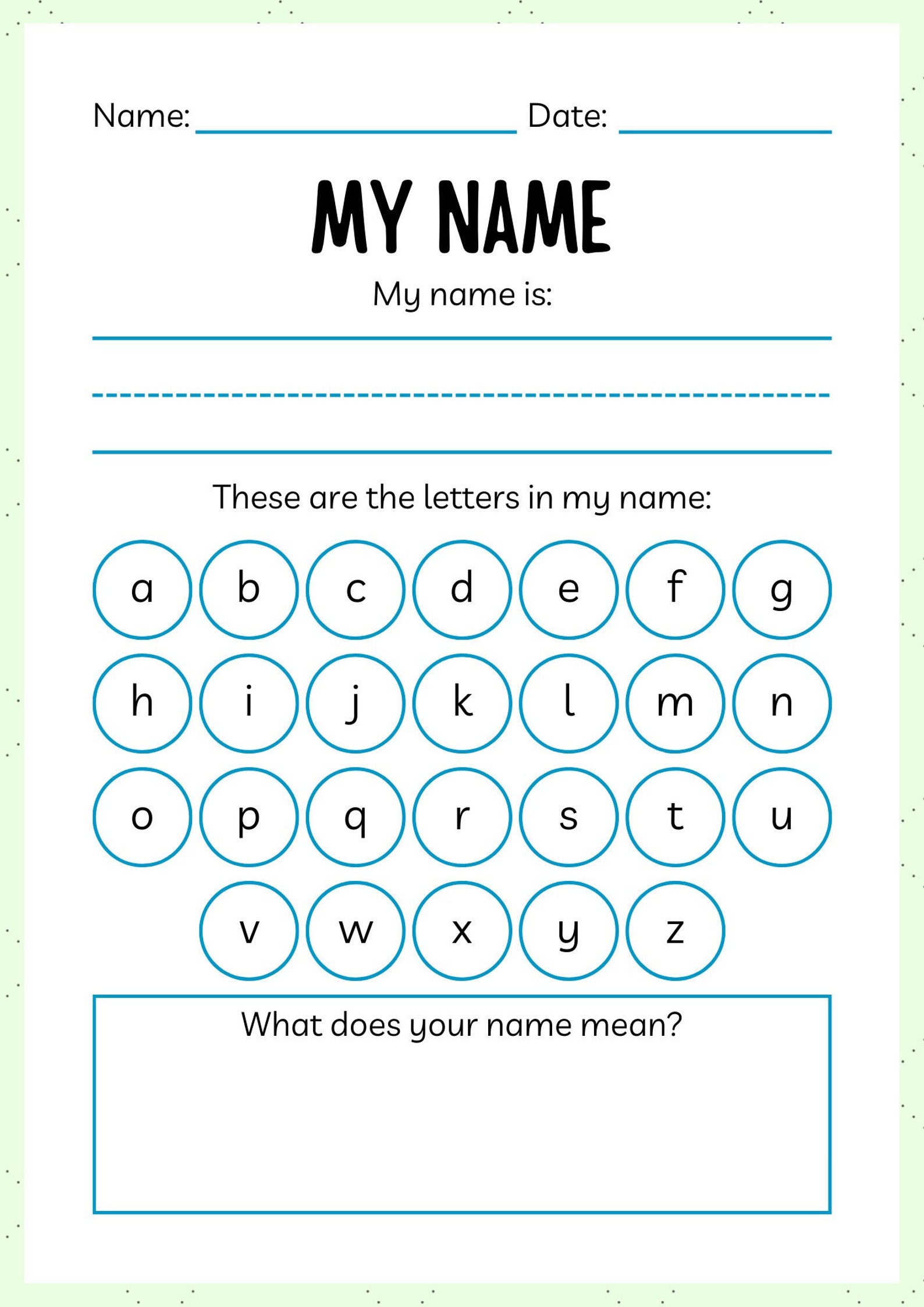 Alphabet Worksheet for Kids Montessori Abcs Worksheets for Toddler ...