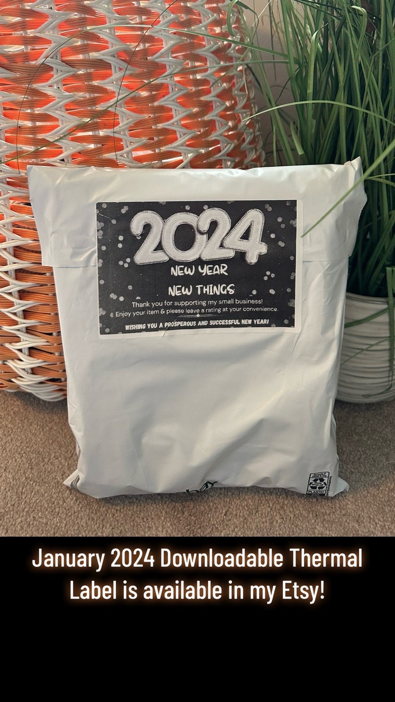 January 2024 Thank You Sticker Balloon 4x6 Downloadable PDF Thermal ...