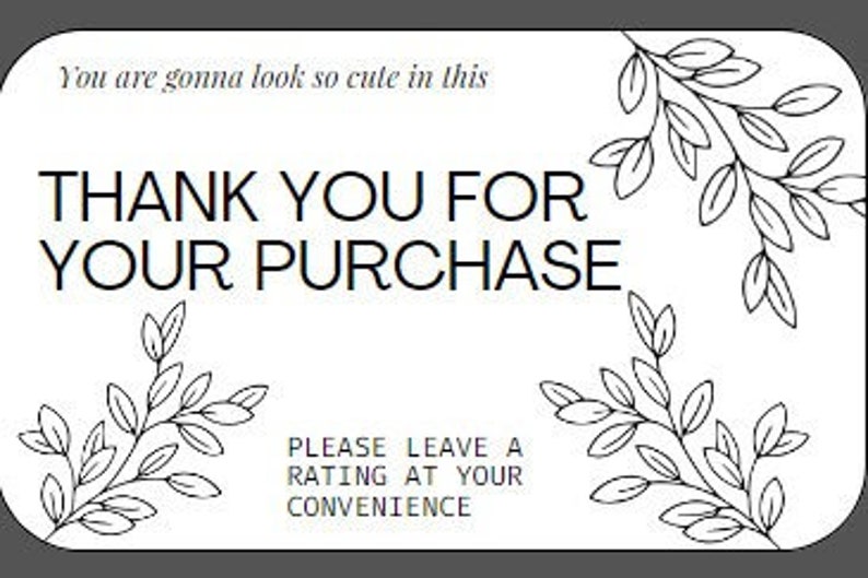 Thank You for Your Purchase 4x6 Thermal Sticker Label Small Business ...