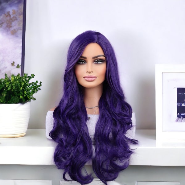 Purple Wig - Etsy
