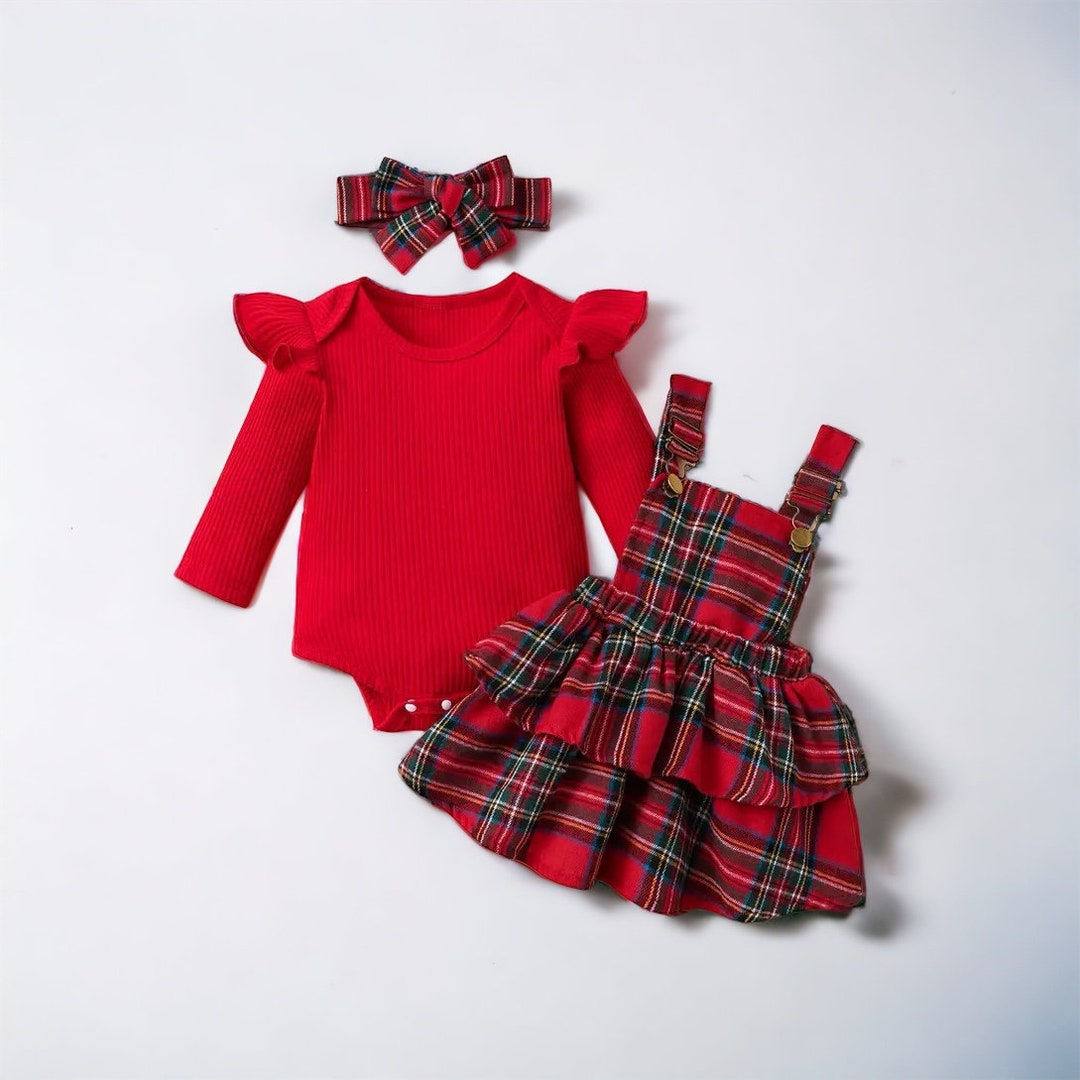 Lovely Christmas Outfit for A Baby Girl Toddler Infant Festive Clothing ...