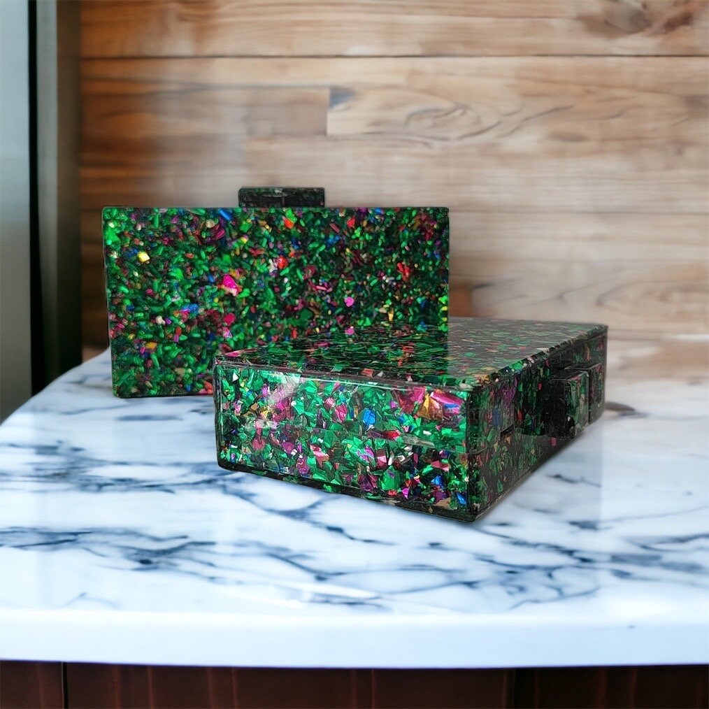 Colorful Acrylic Clutch Bag Resin Bag Luxury Evening - Etsy