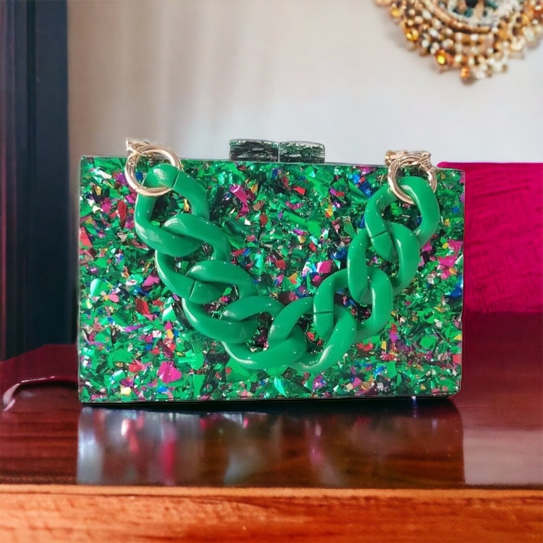 Colorful Acrylic Clutch Bag Resin Bag Luxury Evening - Etsy