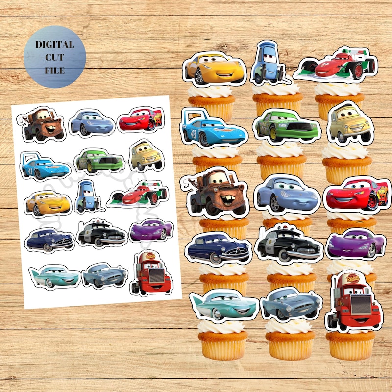 Car Cupcake Toppers - Etsy