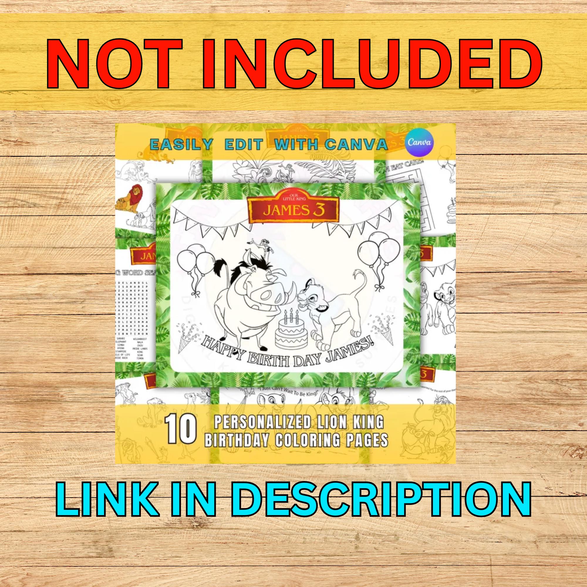 Lion King Cupcake Toppers: Printable Toppers (digital Download) - Etsy