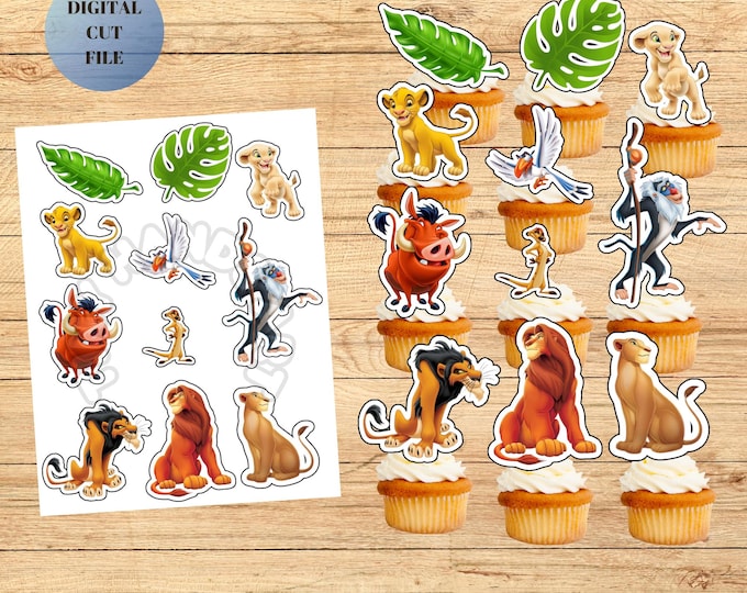 The Lion King Cupcake Toppers Printable 2" Cupcake Toppers - the Lion ...