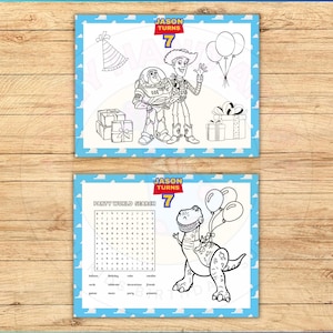 Toy Story Birthday Coloring Pages: Printable Party Activity (digital ...