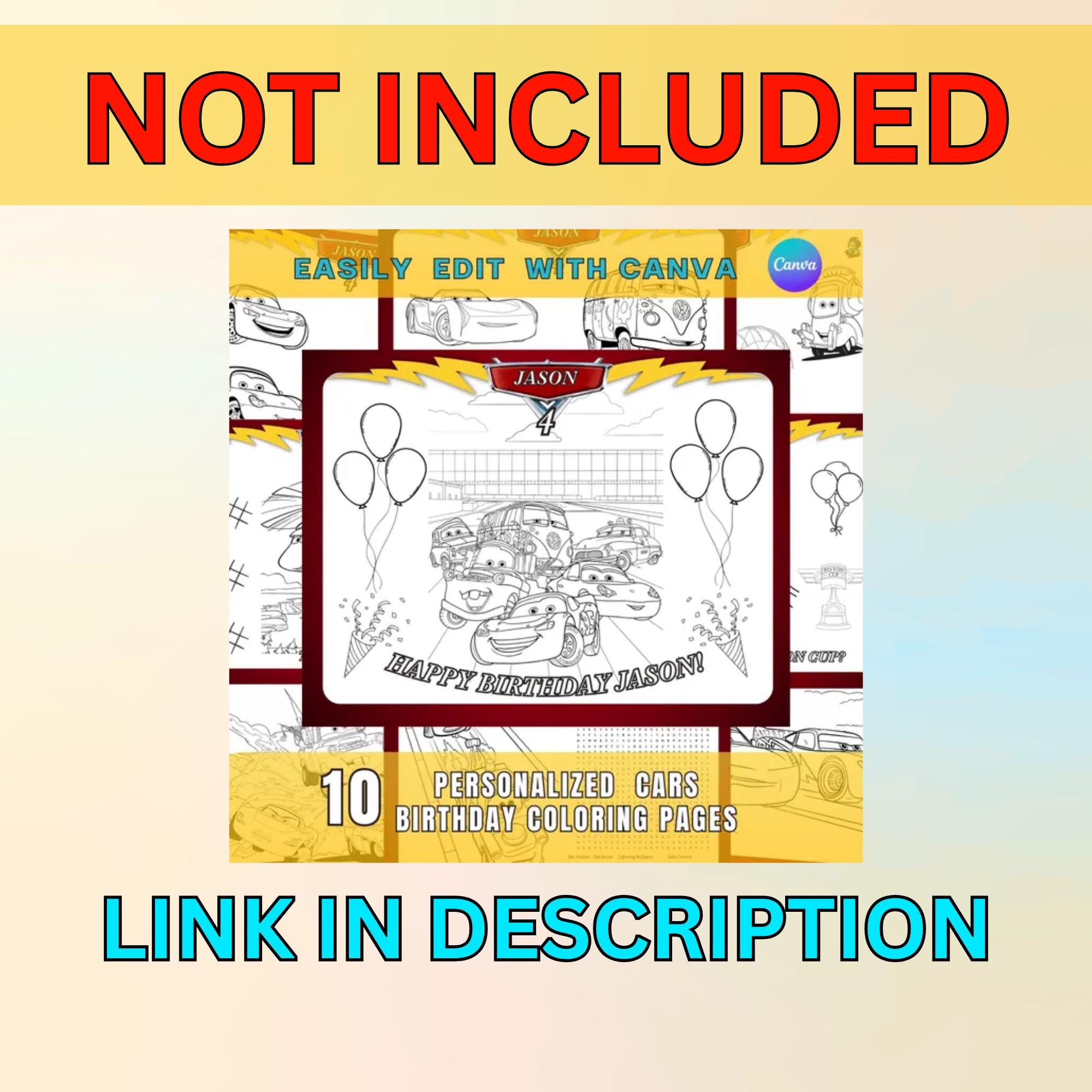 Cars Birthday Party Package: Printable Party Favors (digital File Only ...