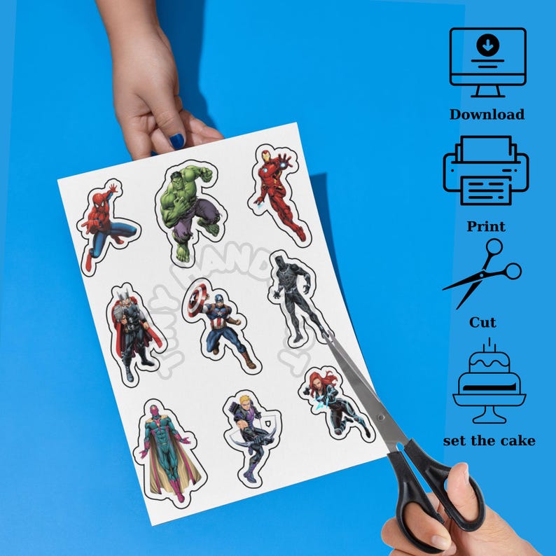 Superhero Cupcake Toppers: Printable Toppers (digital Download) - Etsy ...