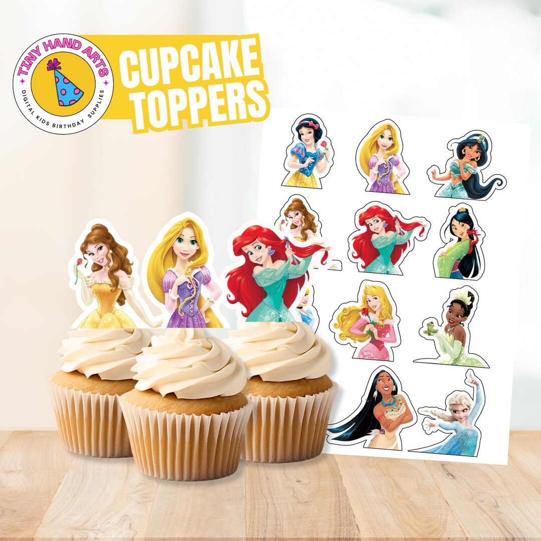 Princess Cupcake Toppers: Printable Toppers (digital Download) - Etsy