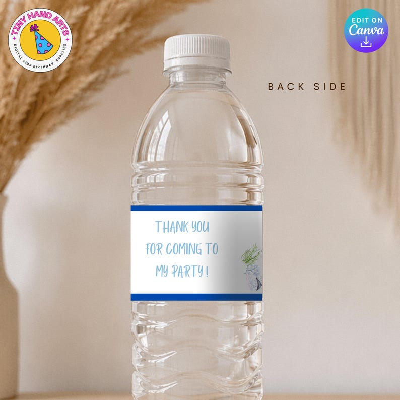 Under the Sea Water Bottle Label Template: Printable Party Favors ...