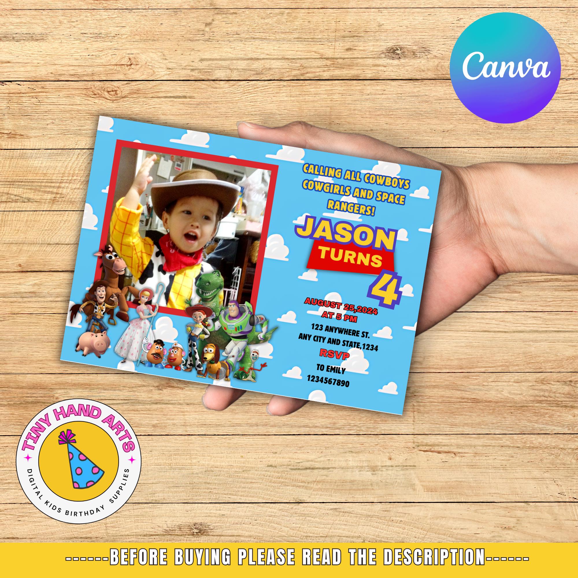 Toy Story Themed Birthday Photo Invitation ,toy Story Birthday Party ...