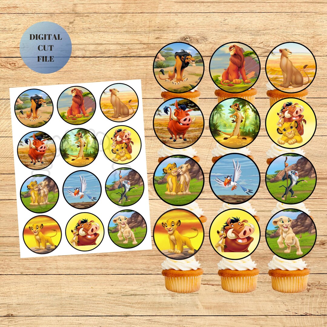 Lion King Cupcake Toppers: Printable Toppers (digital Download) - Etsy