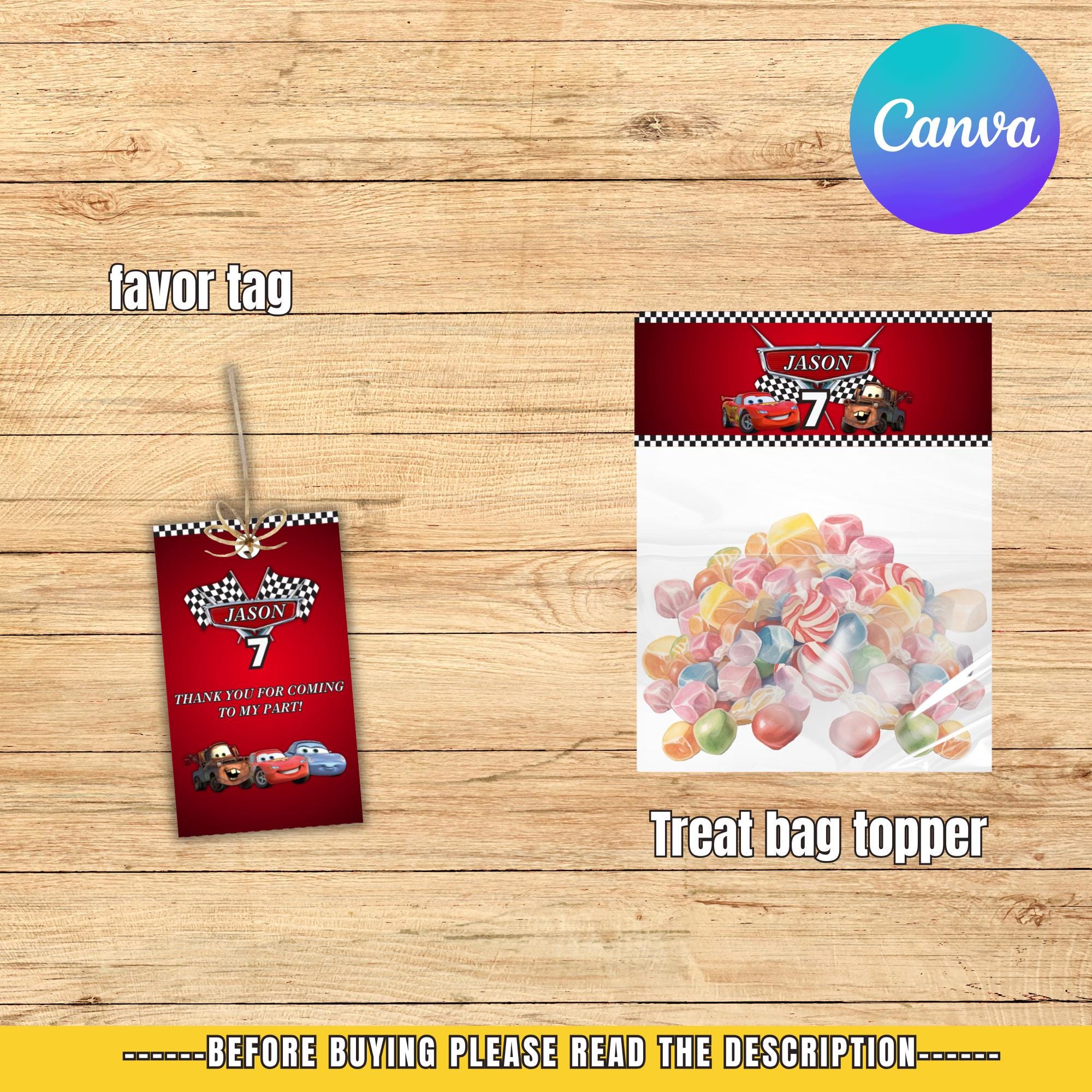 Cars Themed Party Bundle - Printable Party Bundle- Personalized ...