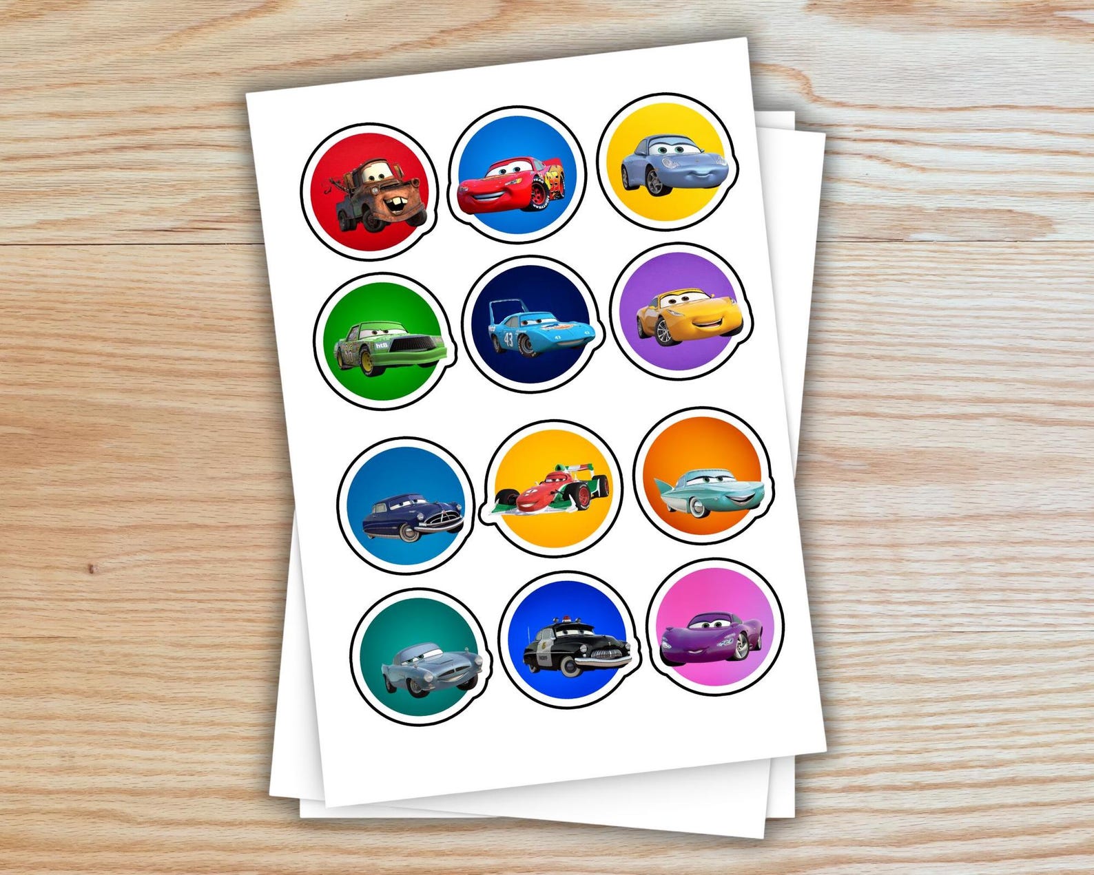 Cars Cupcake Toppers: Printable Toppers (digital Download) - Etsy