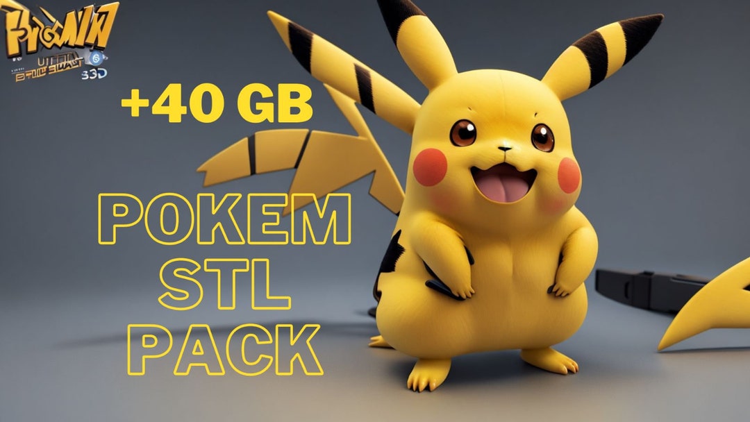 Pokemon 3d Figure Stl Archive , 40gb , Pokemon Stl Pack , Monsters Stl ...