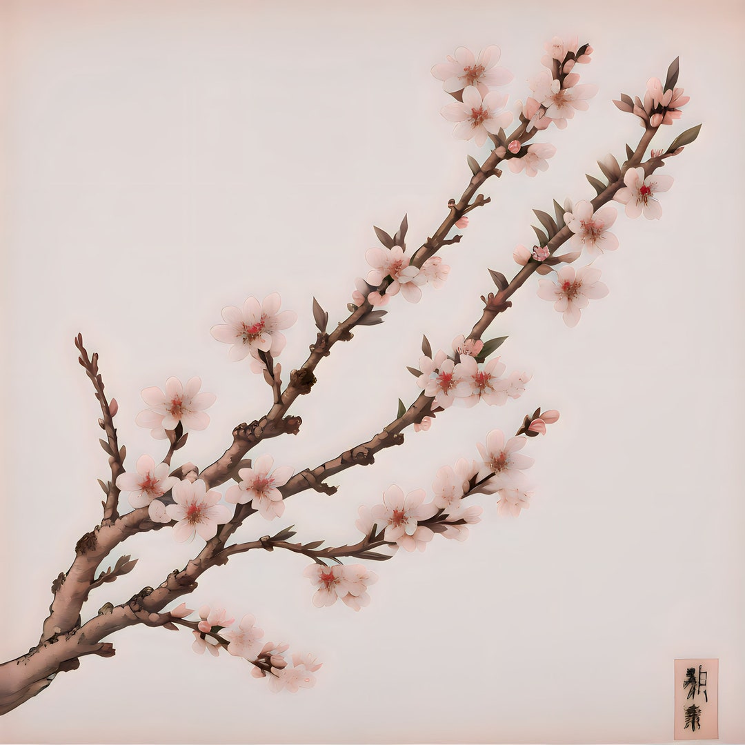 Set of 5 Prints of Cherry Blossoms - Etsy