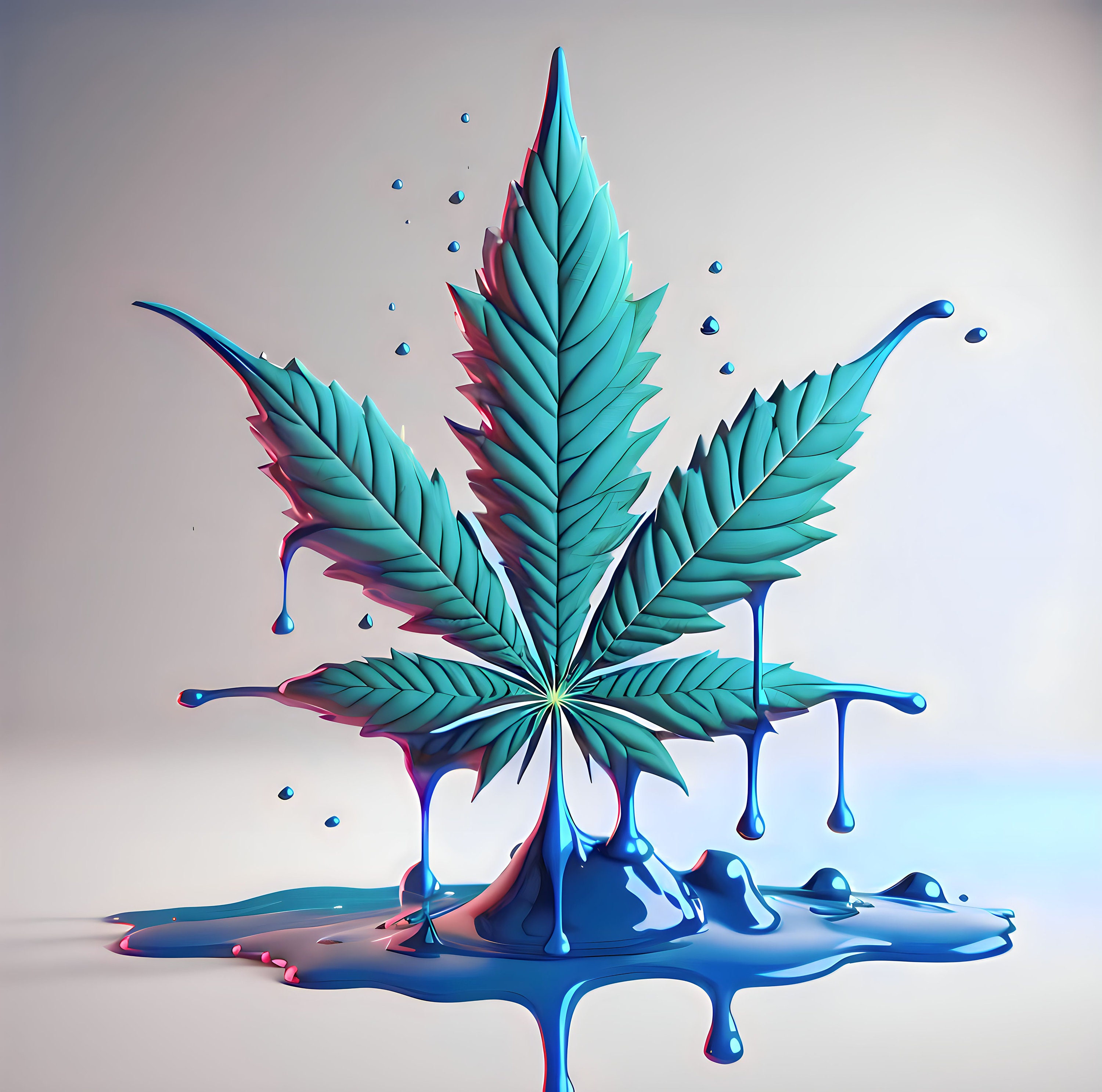 Set of 5 Print Marijuana Leaf - Etsy