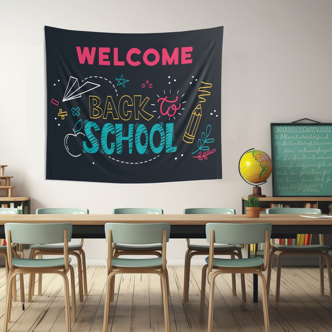 Welcome Back to School Classroom Flag Tapestry Classroom - Etsy