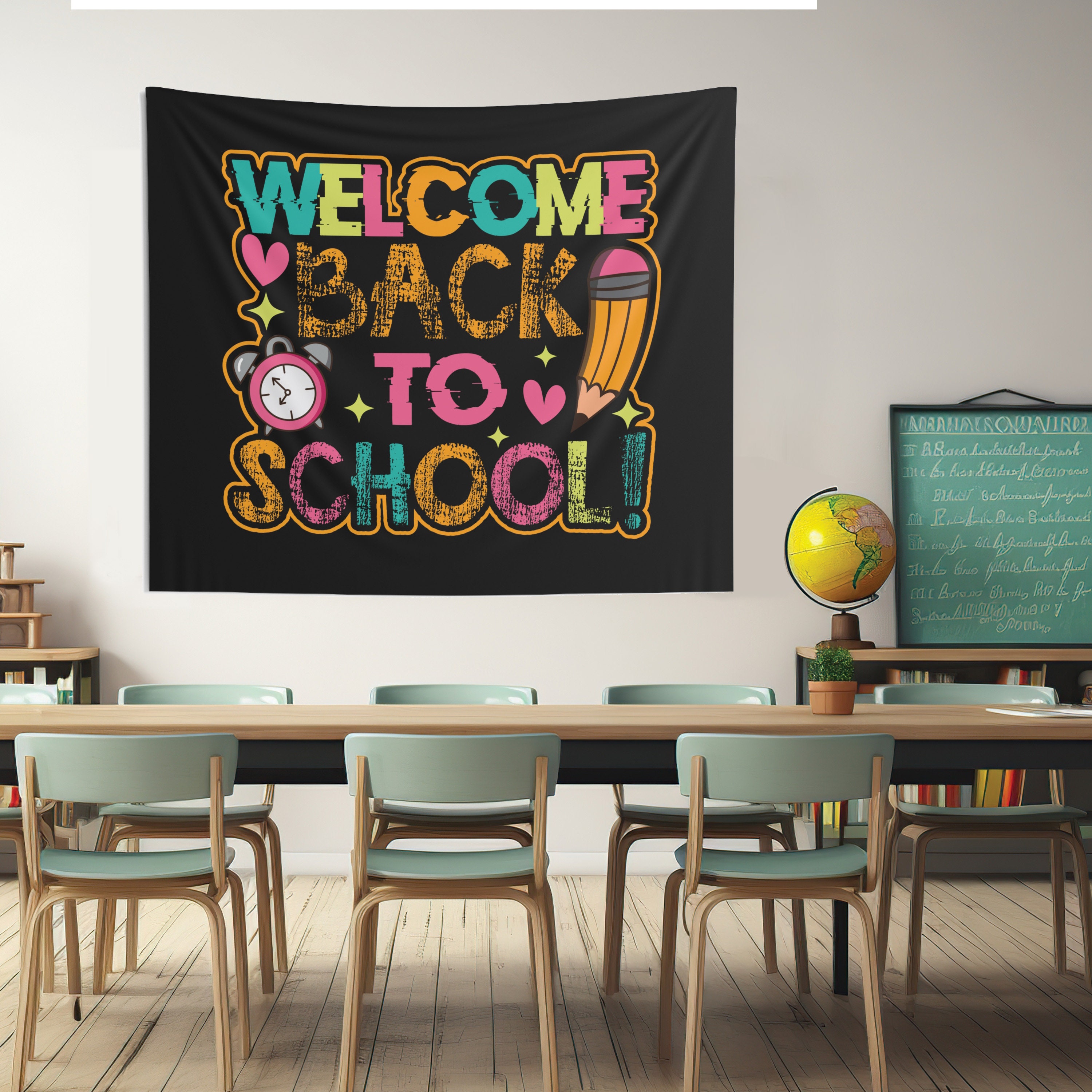 Welcome Back to School Classroom Flag Tapestry Classroom - Etsy