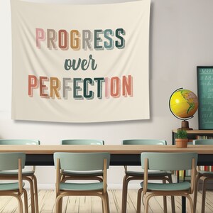 BOHO Classroom Decor | Progress Over Perfection| Teacher Decor ...