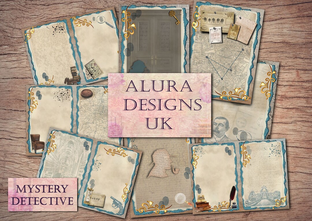 Mystery Detective - DIGITAL Scrapbook Junk Journal Printable Pages - Etsy