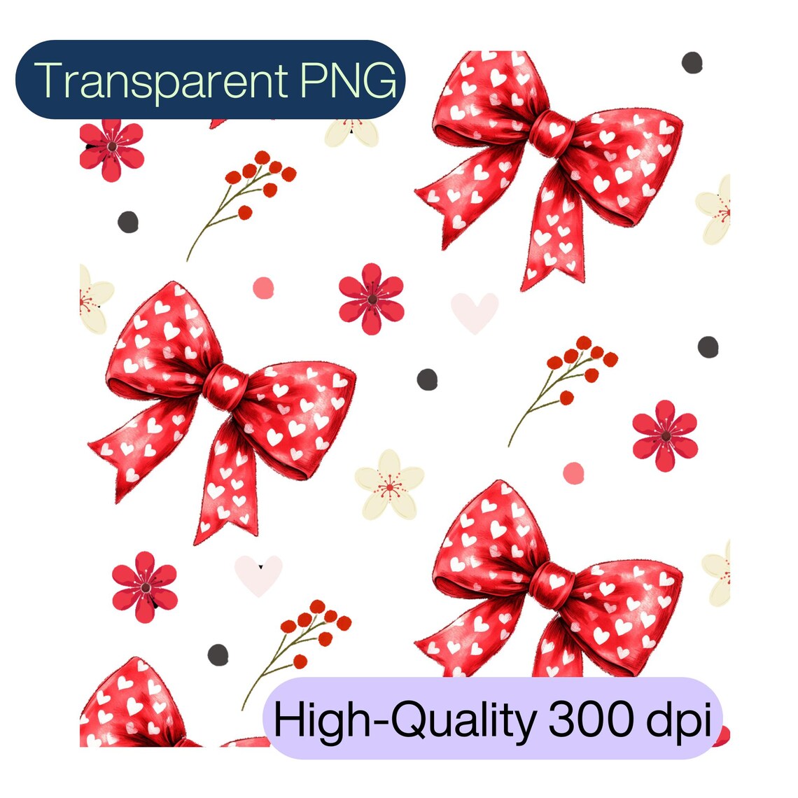 Red Floral Pattern Png, Flower Clipart, Transparent Clipart Png ...
