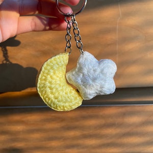 Moon and Star Friendship Keyring Set - Etsy