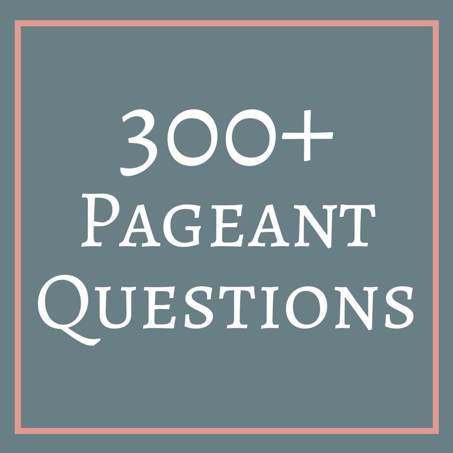 300+ Interview & On-stage Pageant Questions - Etsy