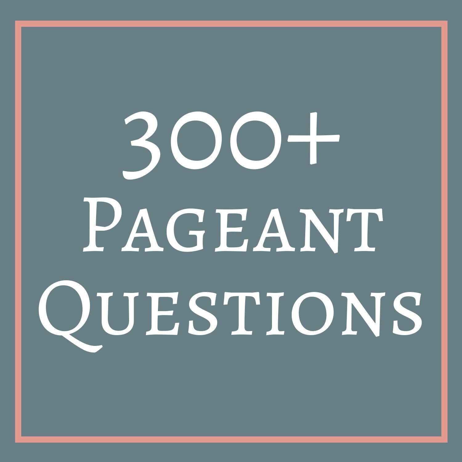 300+ Interview & On-stage Pageant Questions - Etsy